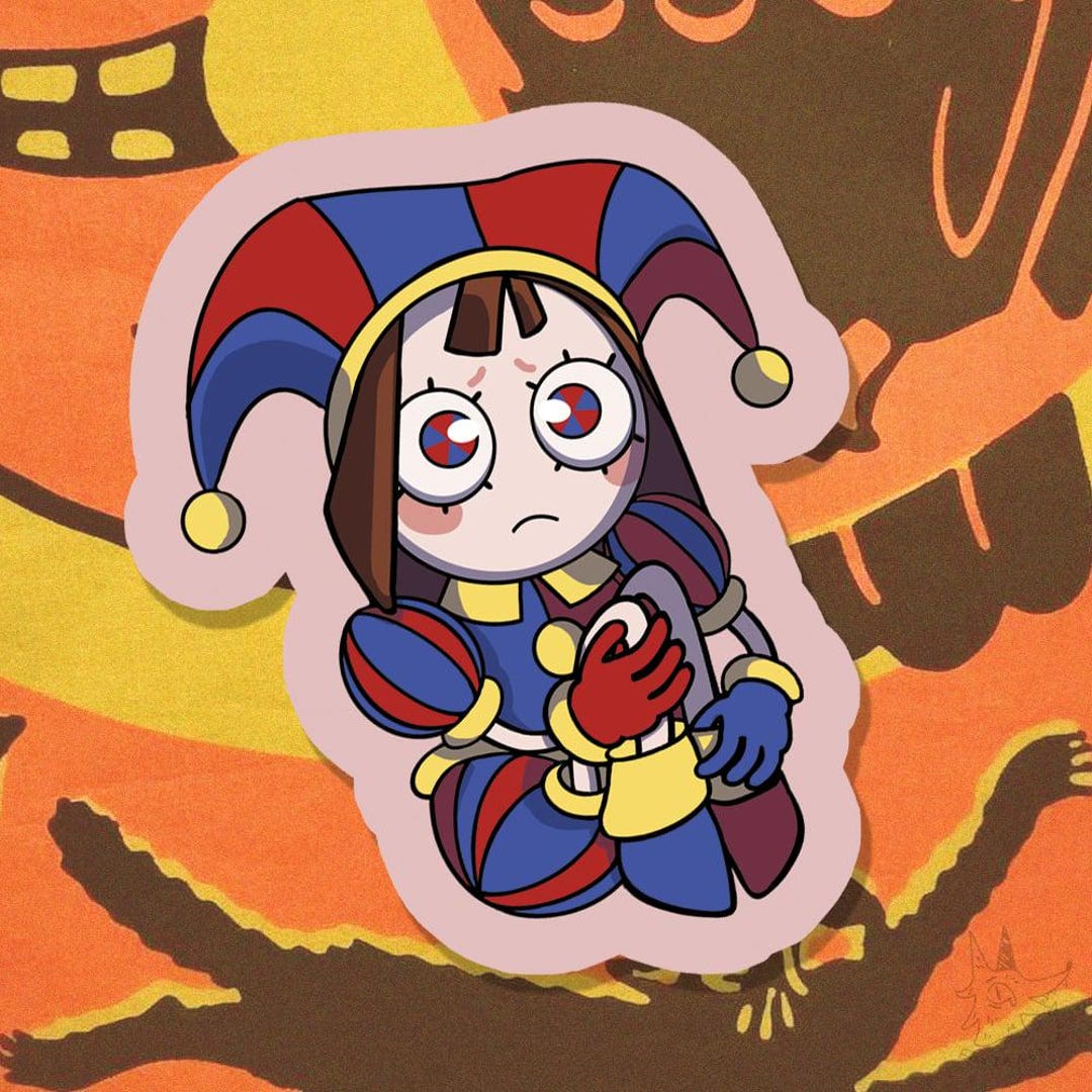The Amazing Digital Circus Pomni Sticker | Glossy Stationary Kawaii ...