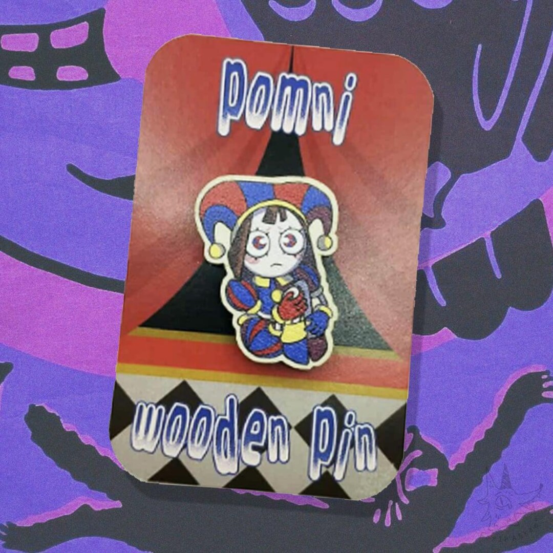 The Amazing Digital Circus Pomni Wooden Pin | Kawaii Cute Video Game ...