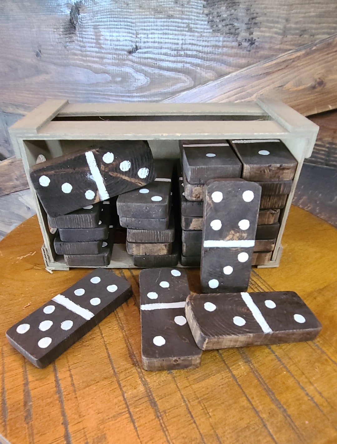 Handmade Domino Set With Box - Etsy