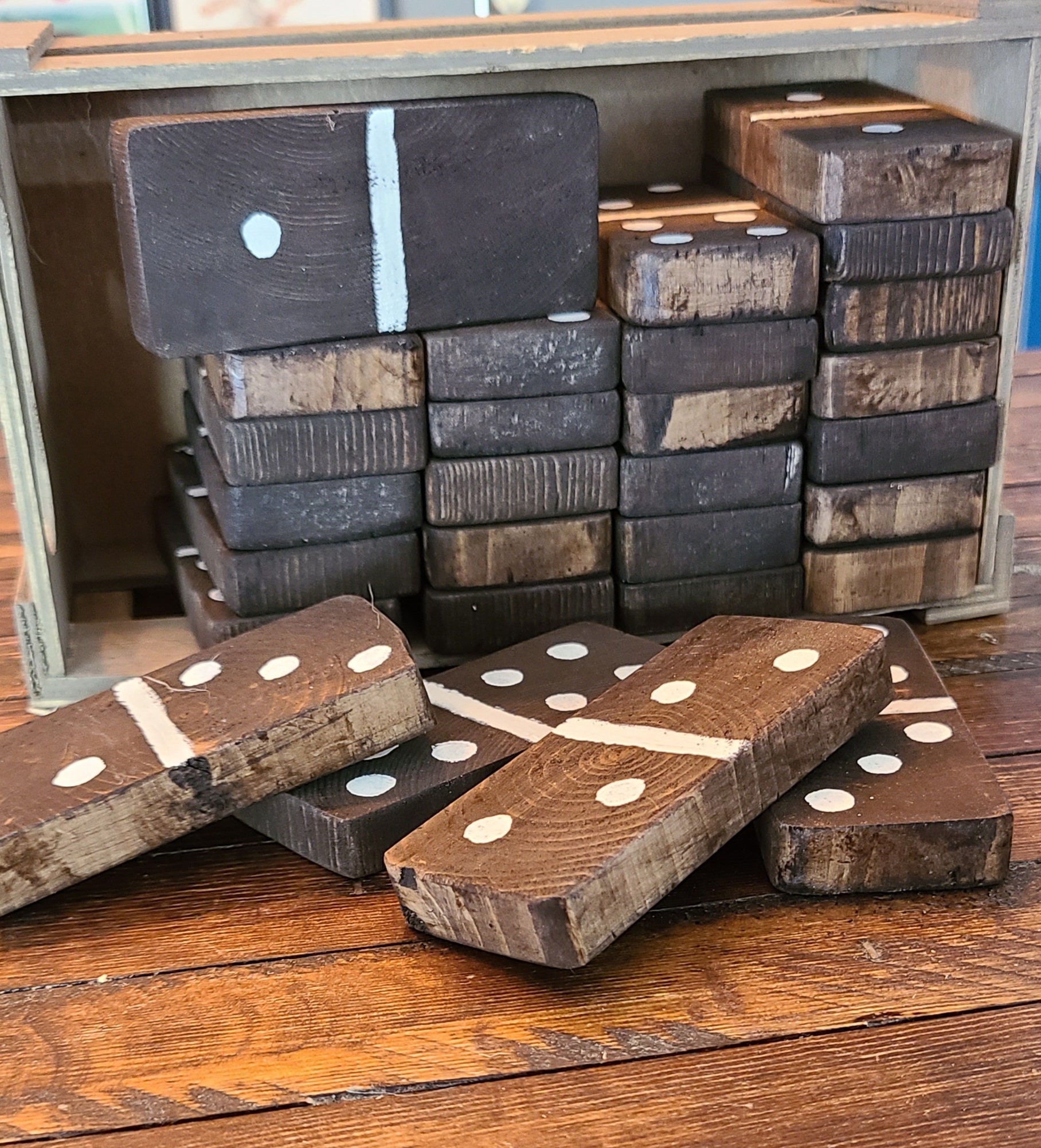Handmade Domino Set With Box - Etsy