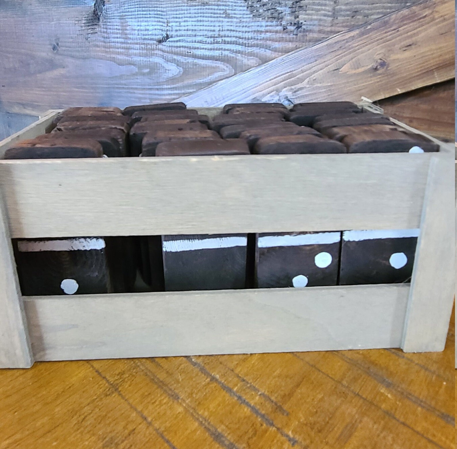 Handmade Domino Set With Box - Etsy