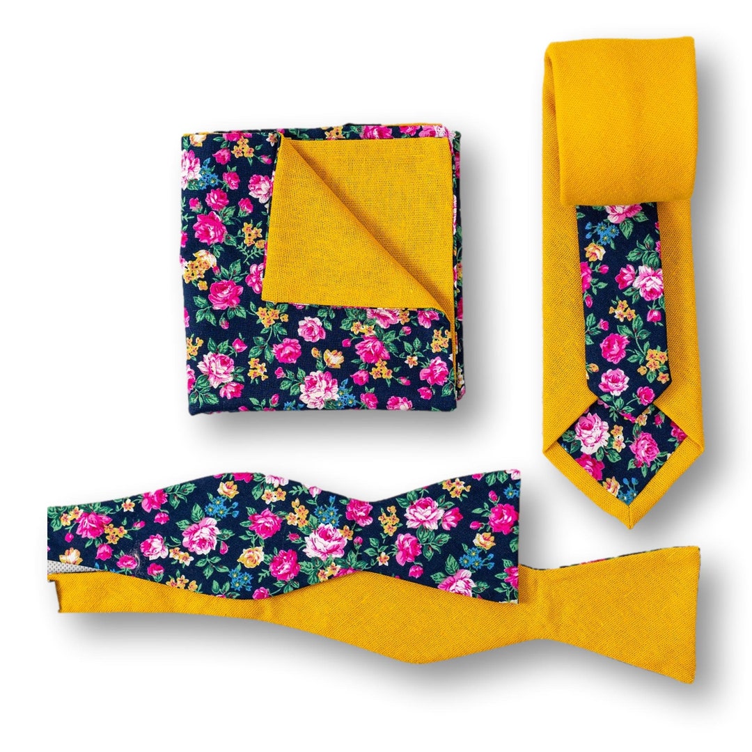 Conjunto de corbatas de hombre de mostaza, corbata delgada, corbata ...