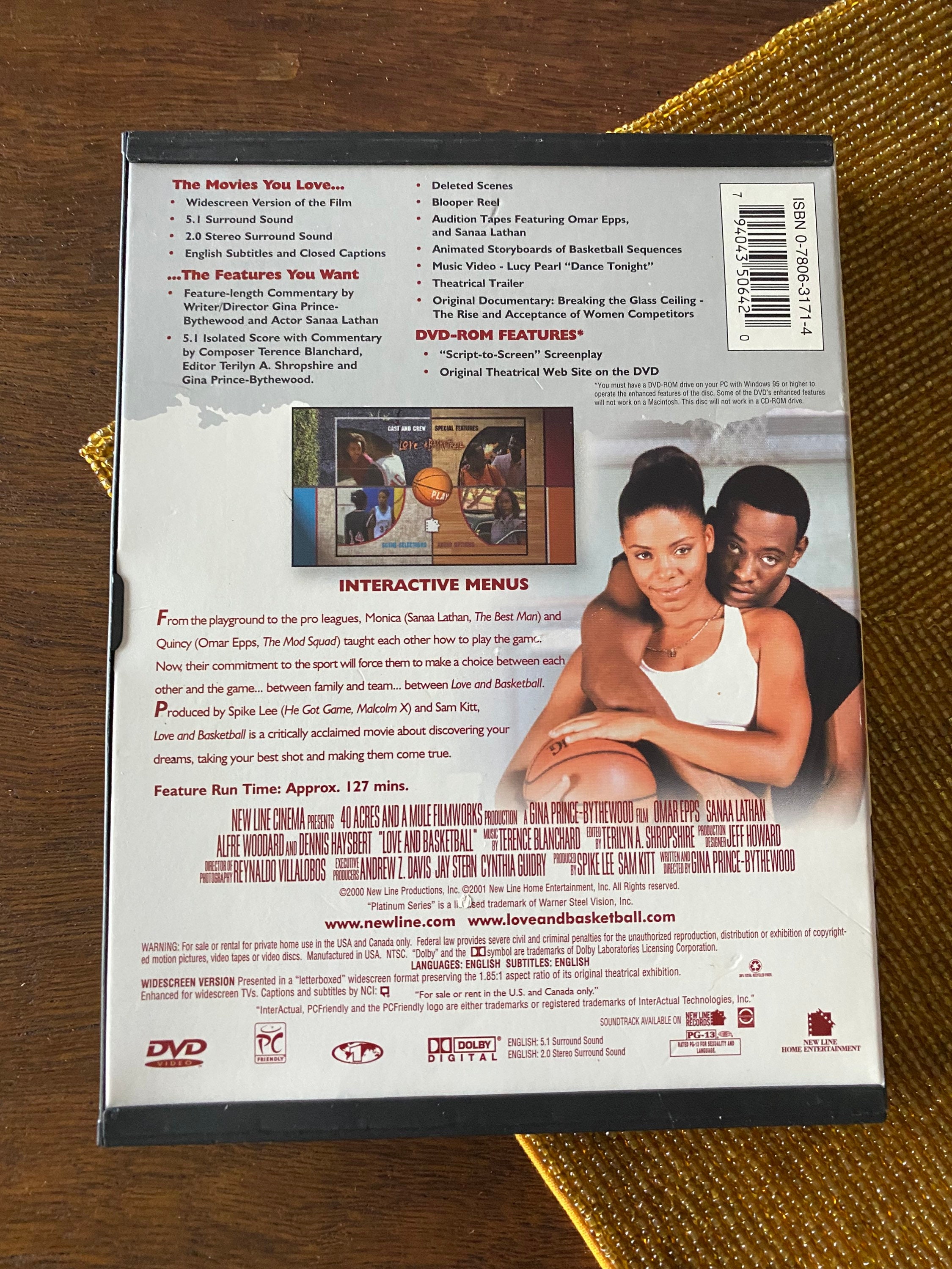 Love and Basketball 2001 new Line Platinum Series Dvds Sanaa Latham ...