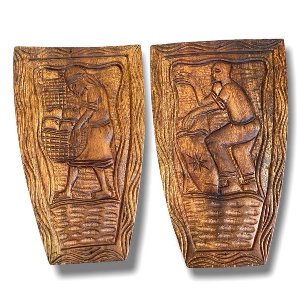 African Wood Carved Box - Etsy