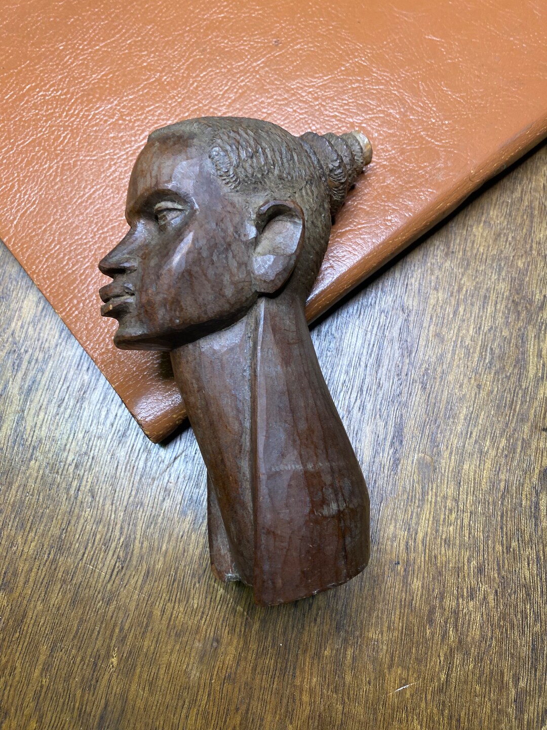 African Wood Carving Woman With Braids - Etsy