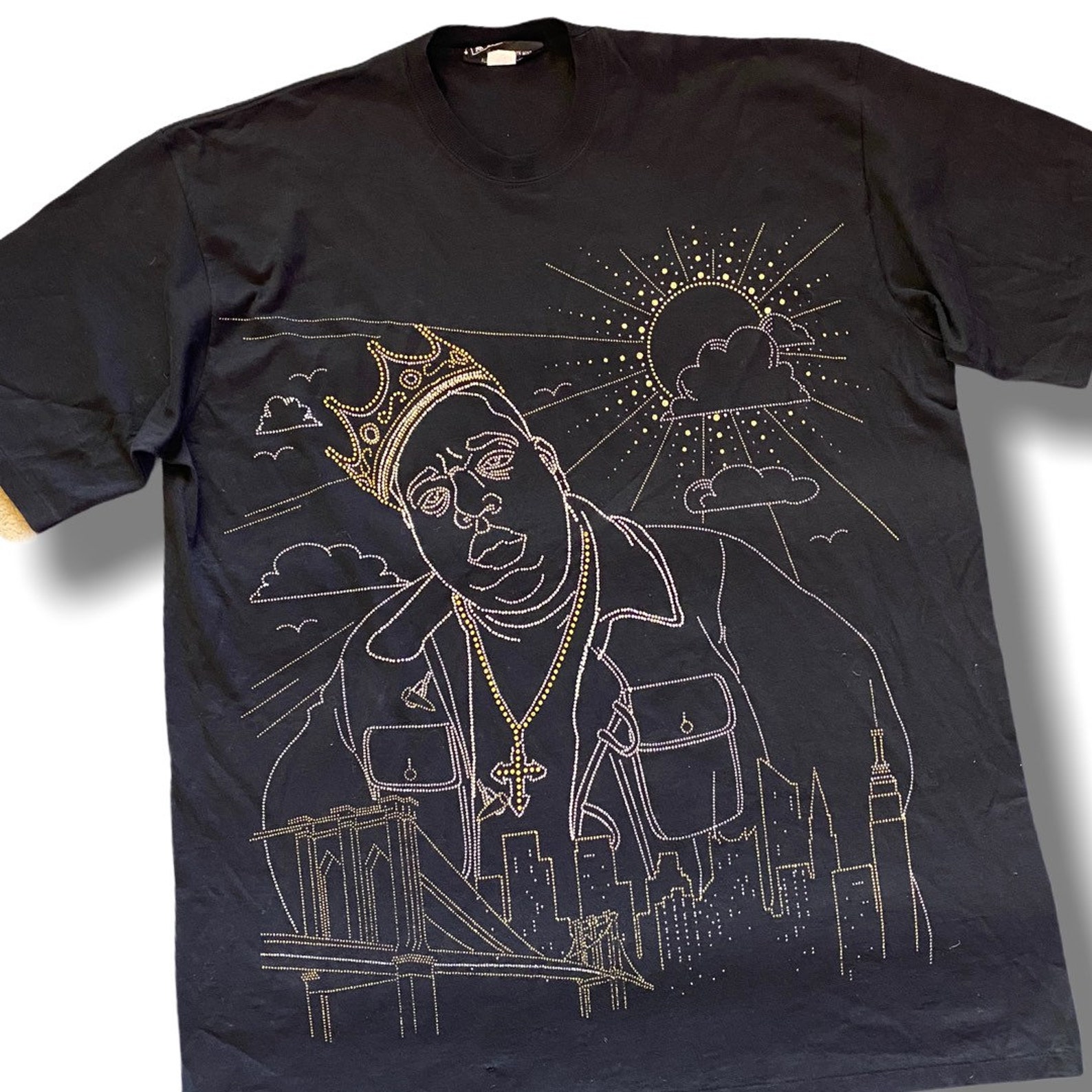 Vintage 90s Biggie Smalls Black T-shirt Bling Rhinestone - Etsy