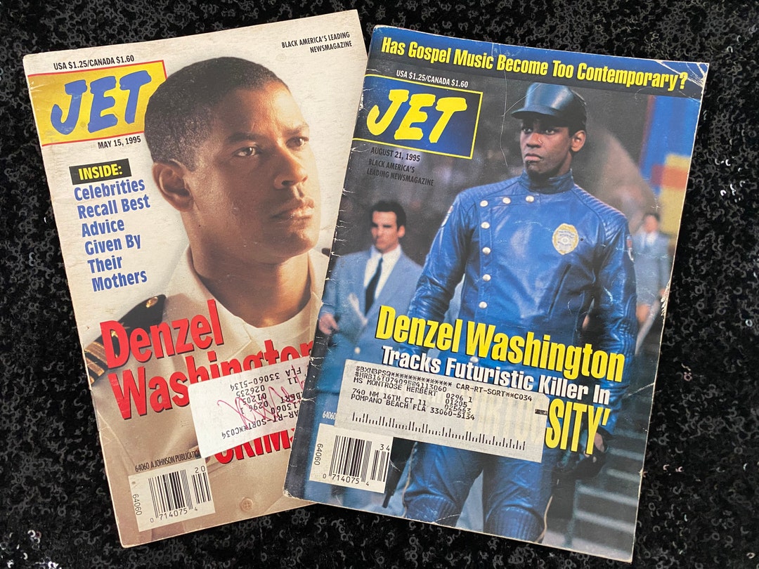 Jet Magazine 1995 Denzel Washington, Crimson Tide and Virtuosity Set of ...