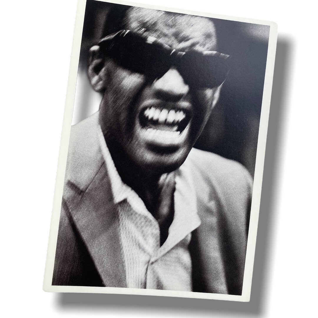 Vintage Ray Charles Black and White Postcard 80S Fotofolio Print - Etsy