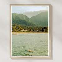 Hawaii Vintage Travel Poster: Matson Lines Surfer Art Print - Etsy