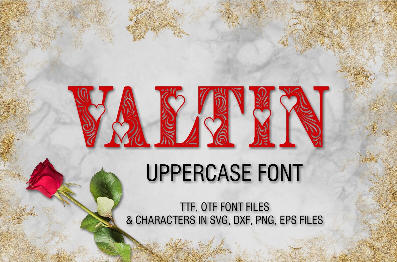 Valtin Uppercase Font, Digital Typeface, .ttf, .otf, .png, Svg, Dxf ...