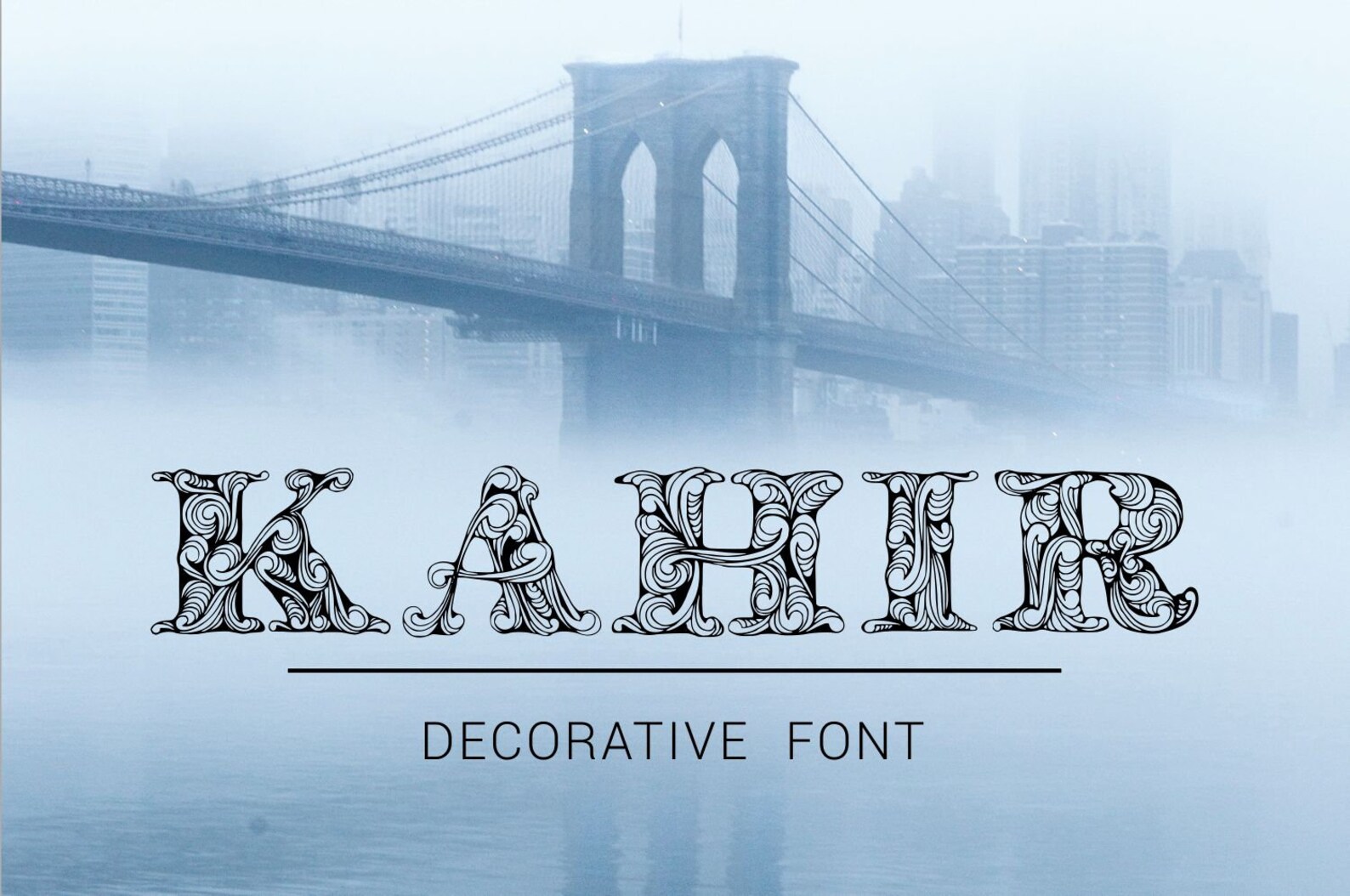 Kahir Font Digital Font Monogram Font Initials Hand Drawn - Etsy