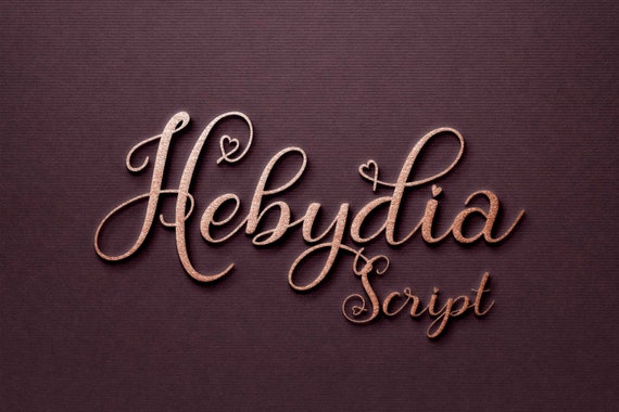 Hebydia Font Handwritten Font Calligraphy Script Hand | Etsy