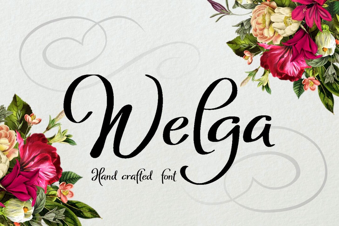 Digital Font, Welga Font, Handwritten Font, Script Font, Hand Lettered ...