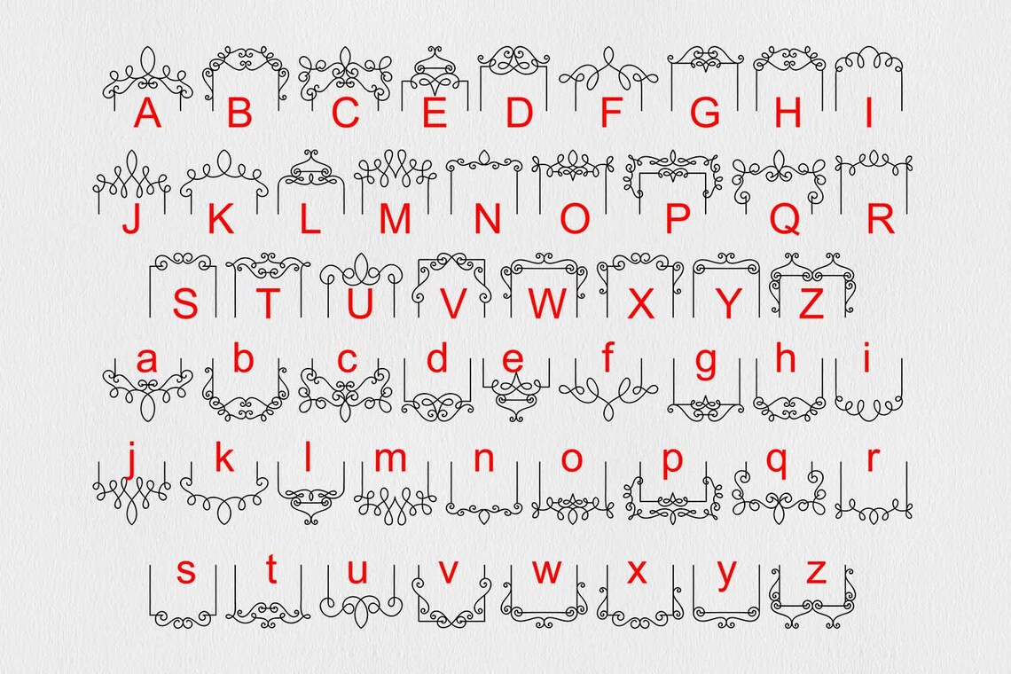 Frame Creator Font and Clipart Set Png Svg Eps Dxf Files - Etsy Ireland