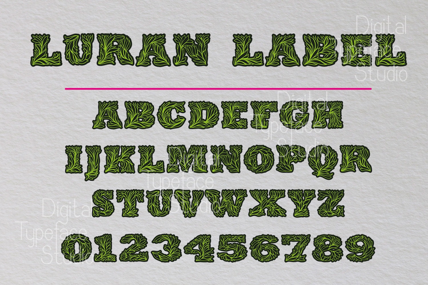 Luran Color SVG Font, Uppercase Font, Commercial Use, Doodle Art, OTF ...