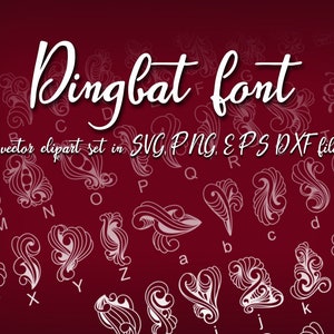 Dings1 Dingbat Font, Cliparts, Svg, Png, Eps, Dxf, Dingbat Cut Files ...