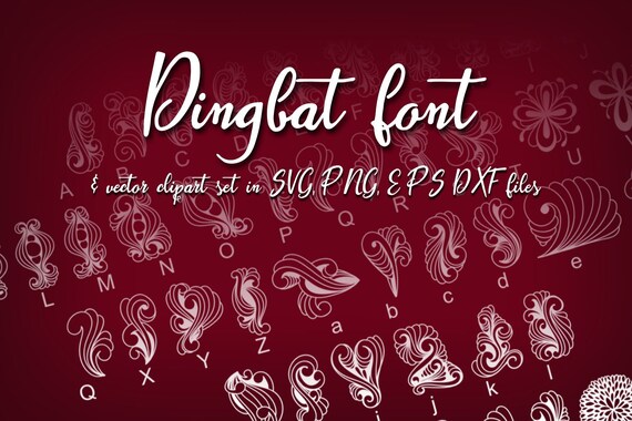 Dings1 Dingbat Font Cliparts Svg Png Eps Dxf Dingbat Cut | Etsy