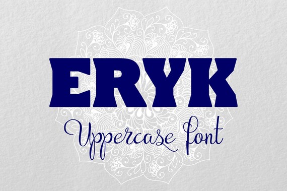 Eryk Font Uppercase Font Crafted Typeface Font Download | Etsy