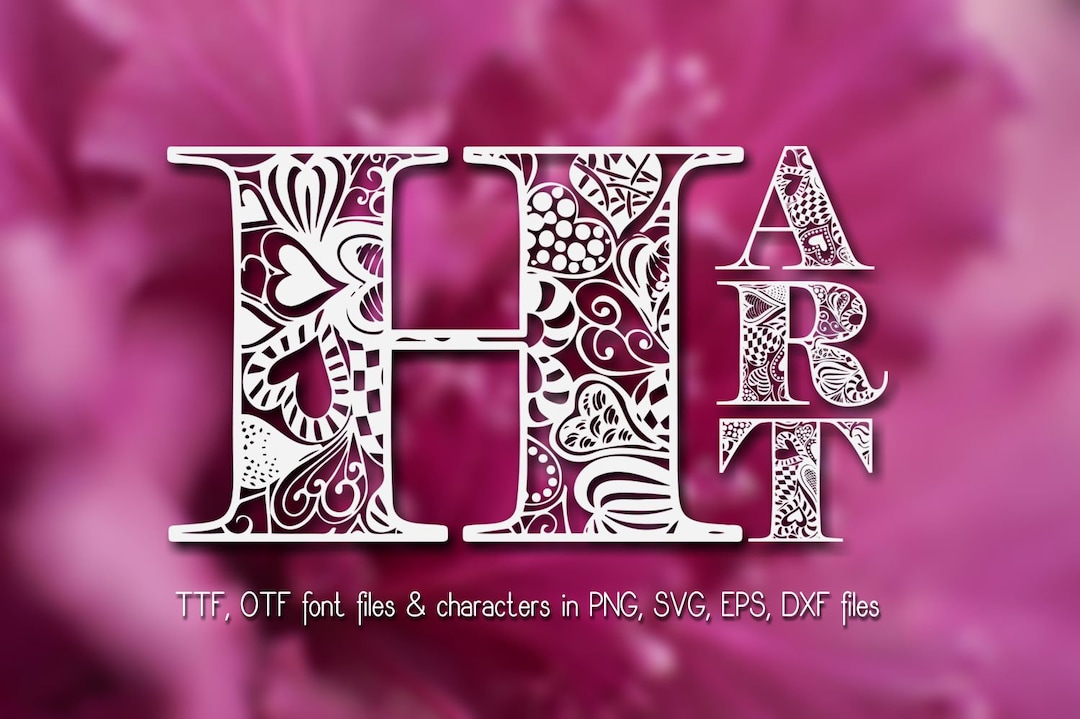 Hart Uppercase Font, Hand Crafted Typeface, Ttf, Otf, Png, Svg, Eps ...