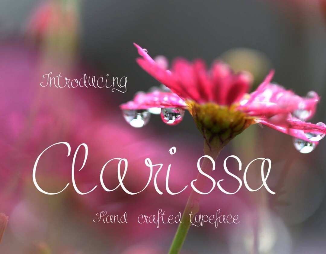 Clarissa Script Font: Hand-drawn Typeface (TTF, OTF) Commercial Use - Etsy