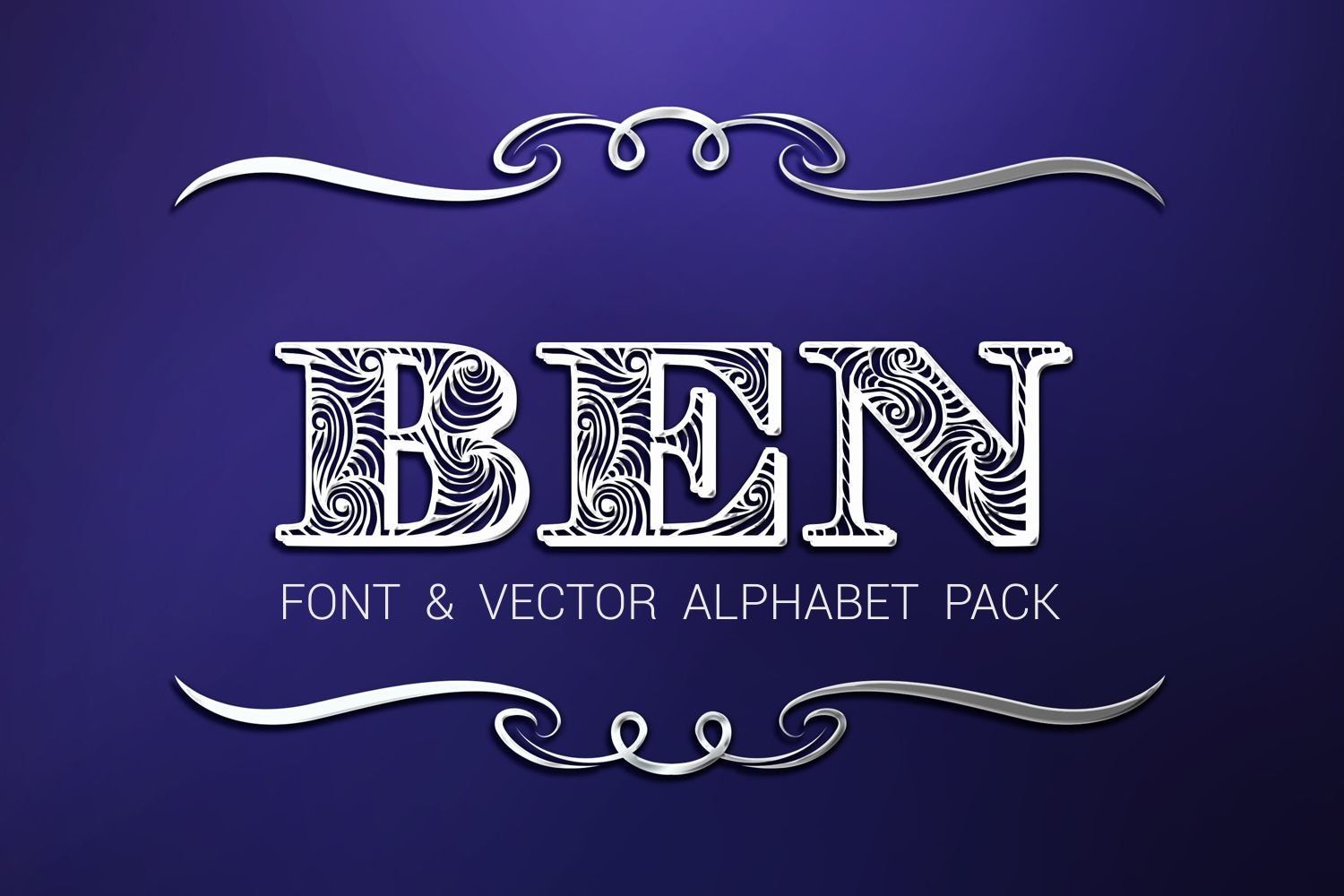 Ben Font, Digital Uppercase Font, Doodle Typography, Alphabet Clipart ...