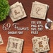 Square Frames Dingbat Font , 62 Square Frames, Ttf, Otf, Eps, Svg, Png, Dxf Files for Cricut ...