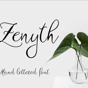 Hand Script Font, Zenyth Script Font, Hand Written Typeface, Hand Crafted Font, Commercial ...