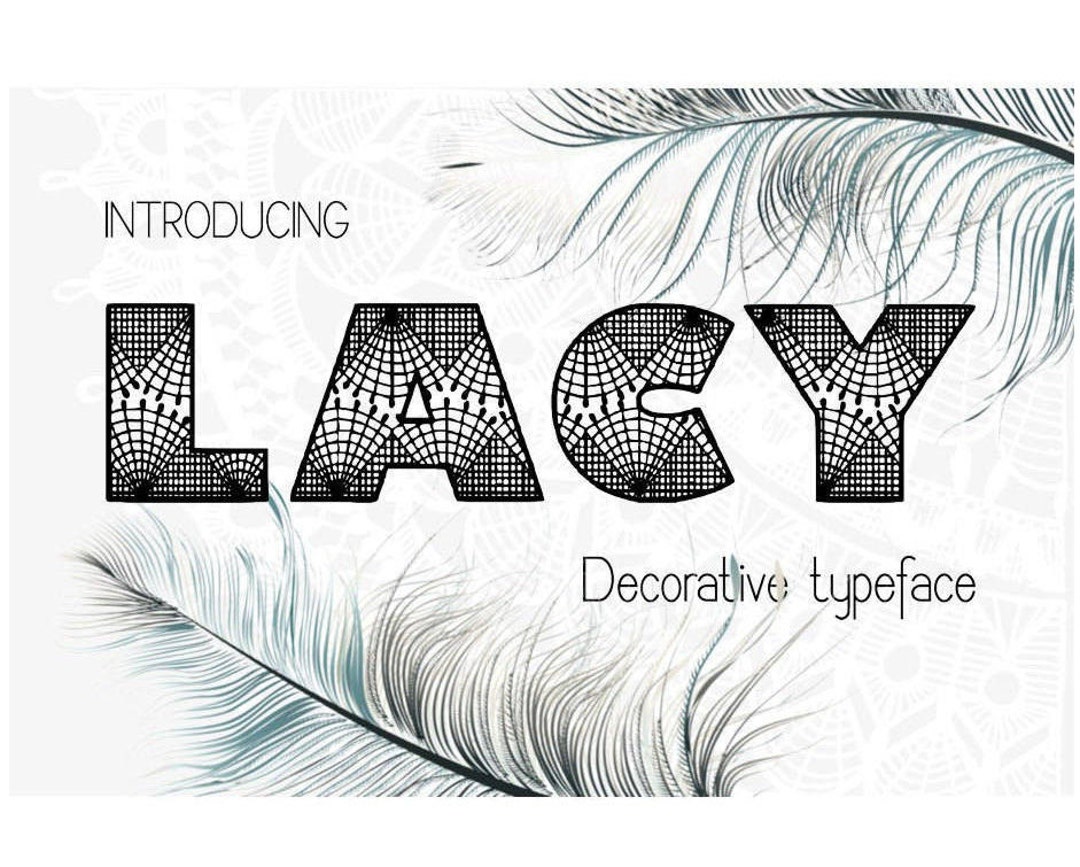 Lacy Decorative Font True Type Font Open Type Font Etsy Ireland