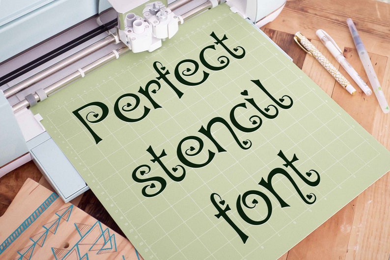 Kupido Stencil Font, Hand Crafted Typeface, Commercial Use, TTF, OTF ...