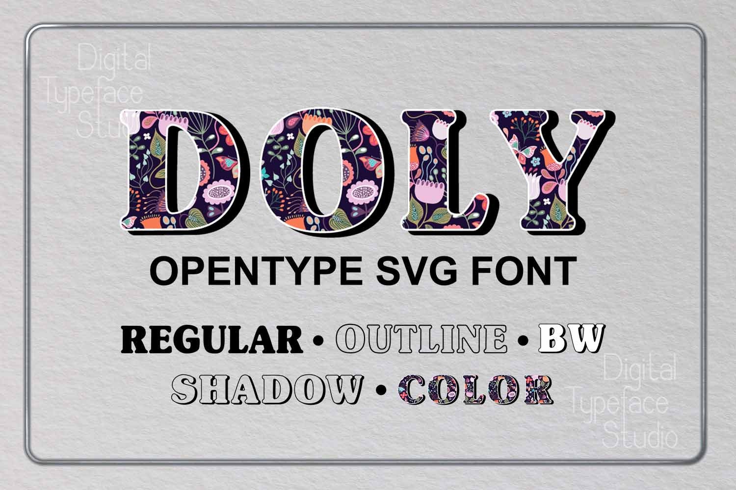 Doly Color SVG Font, 5 Styles, Commercial Use, OTF, Instant Download - Etsy