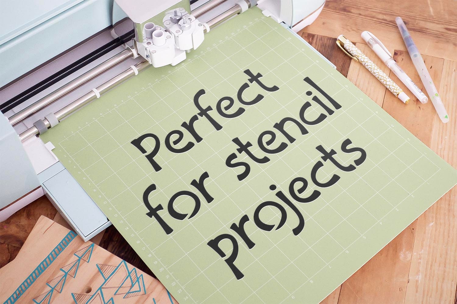 Modern Hand Crafted Bold Stencil Sans Font for Logos, Packaging & Craft ...