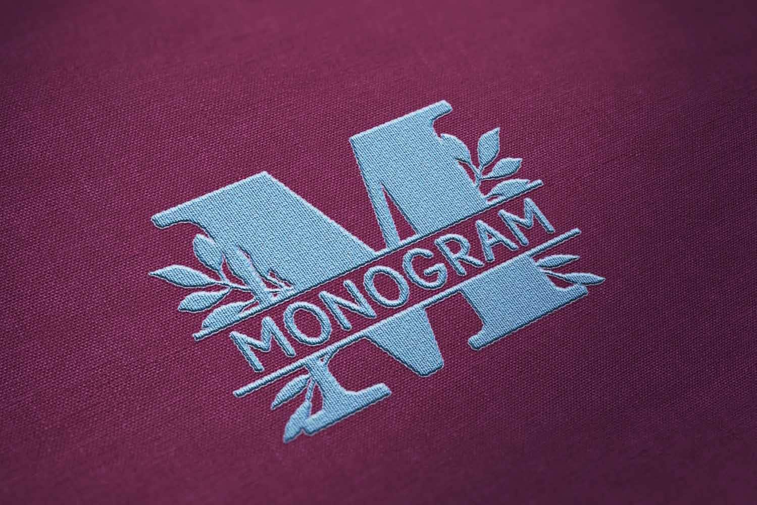 Split Monogram Font and Vector Clipart Set, Bogi Split Monogram Font ...