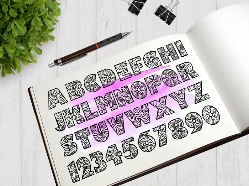 Hand Drawn Font, Fonix Font, Monogram, Initials, Capital Letters, Hand ...