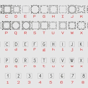 Monogram Frame Dingbat Font and Clipart Set for Logos, Labels ...