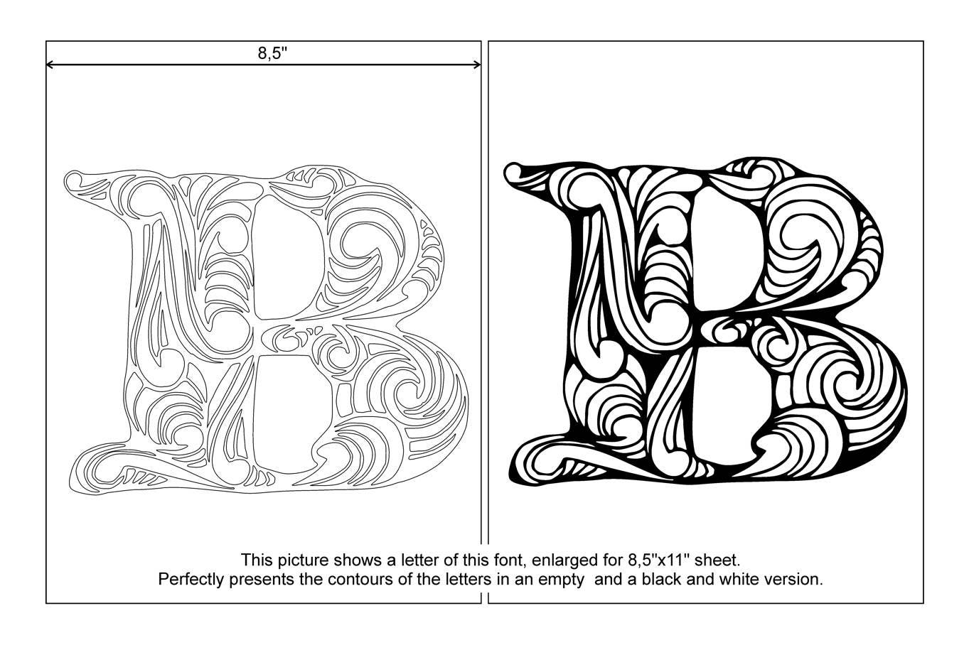 Kahir Font Digital Font Monogram Font Initials Hand Drawn - Etsy