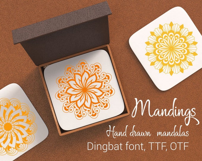 Monogram Frame Dingbat Font and Clipart Set for Logos, Labels ...