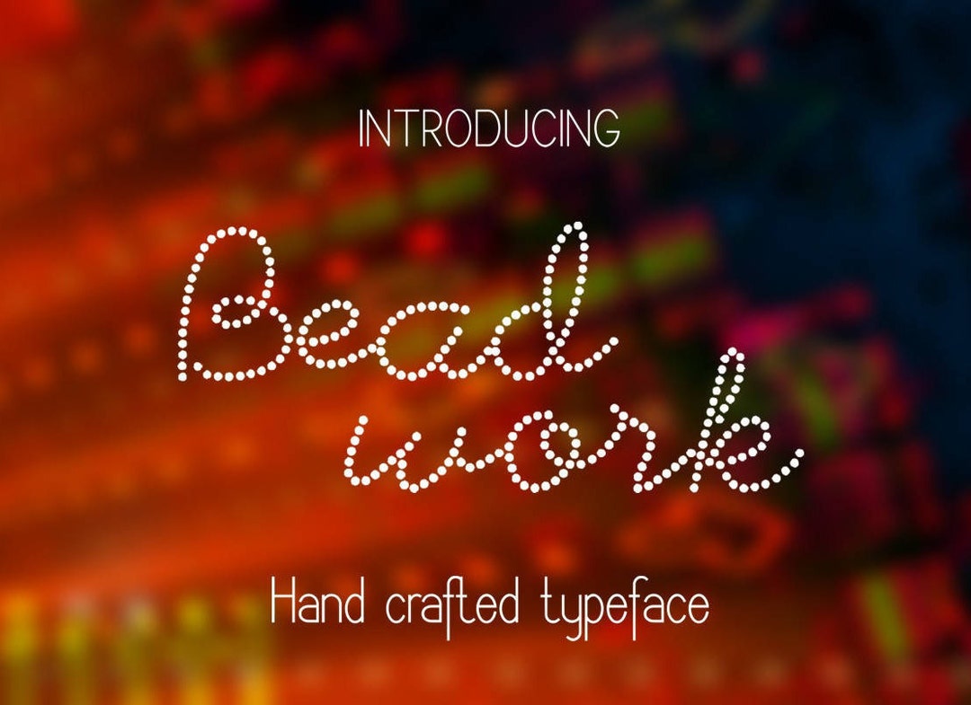 Beadwork Font, Hand Crafted Typeface, Script Font, Commercial License ...