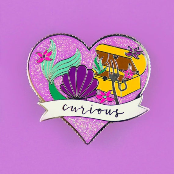 Curious Disney Ariel Little Mermaid Inspired Hard Enamel Pin | Etsy