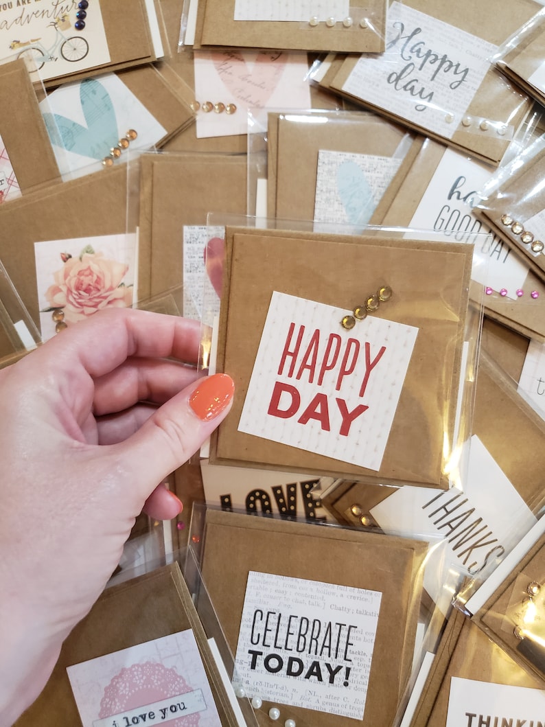 6 DIY Mini Cards 3 X 3 Surprise Blind-box Style, Variety of Occasions ...