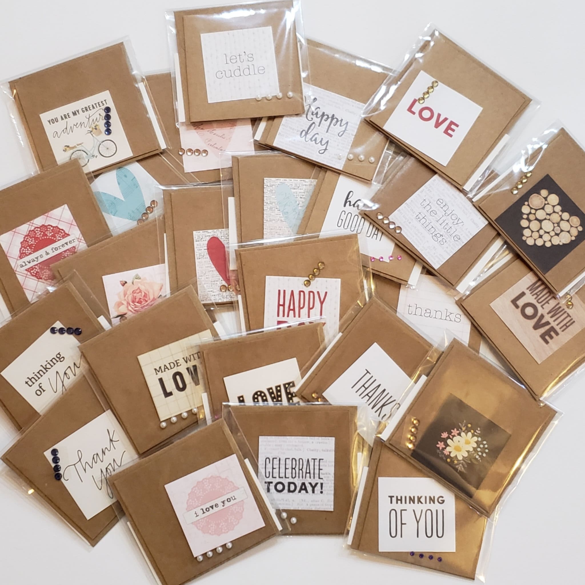 6 DIY Mini Cards 3 X 3 Surprise Blind-box Style, Variety of Occasions ...