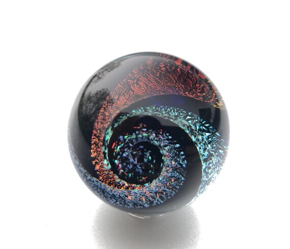 Flame Worked Dichroic Vortex Marble | Etsy