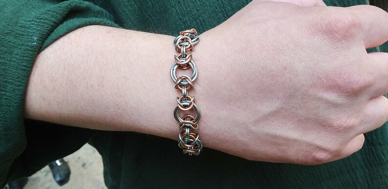 Rose Chain Chainmail Bracelet Stainless Steel Copper, Maille ...
