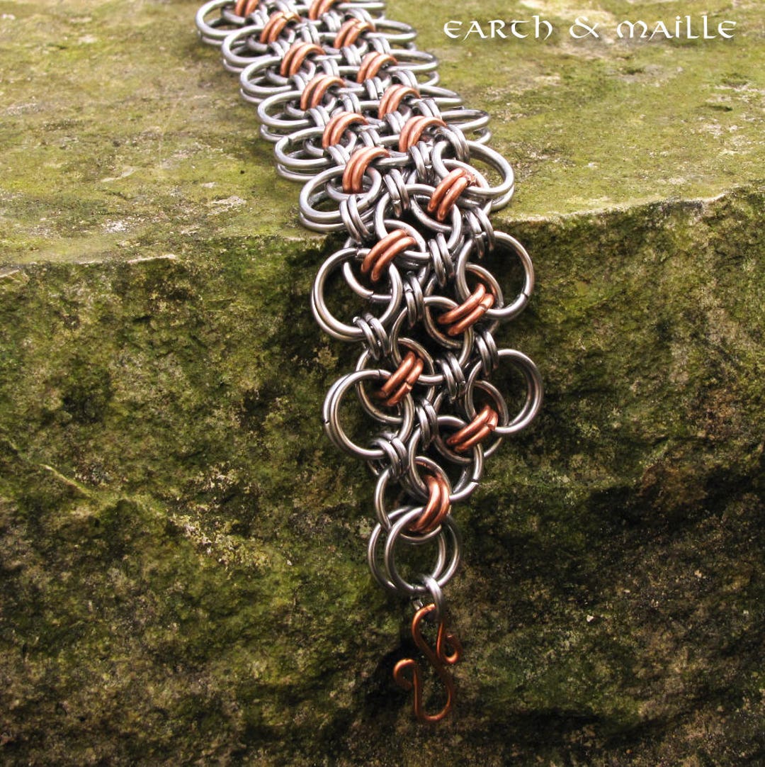 Helm Chain Stainless Steel Copper Chainmail Bracelet, Chainmaille ...