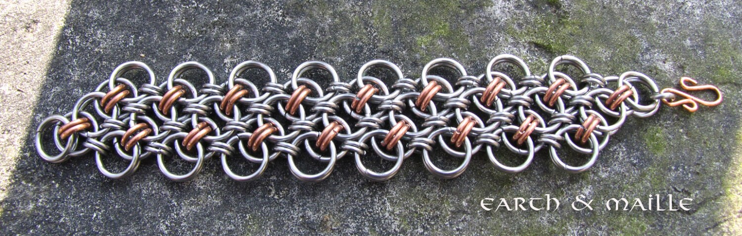 Helm Chain Stainless Steel Copper Chainmail Bracelet, Chainmaille ...