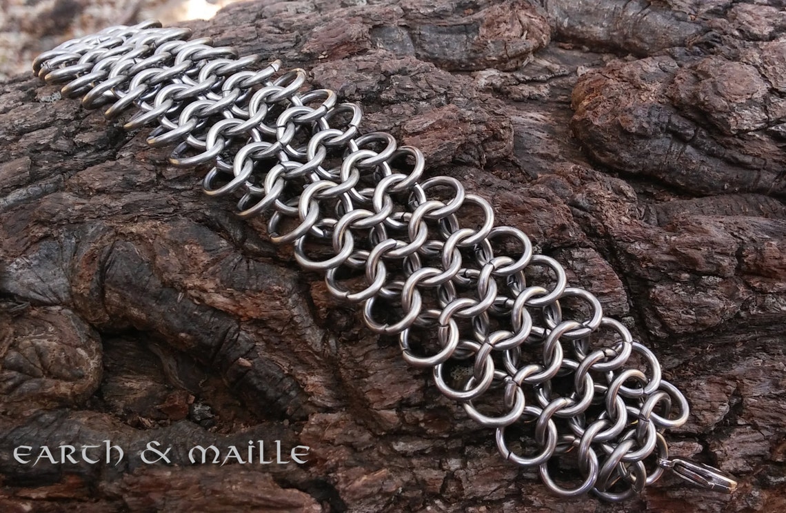European 4 in 1 Chainmail Bracelet, Stainless Steel 4 in 1 Bracelet ...