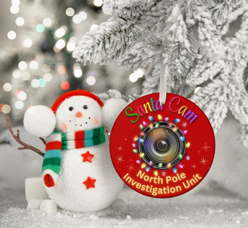 Santa Cam Ornament PNG/ Digital / Christmas / Santa / Sublimation ...