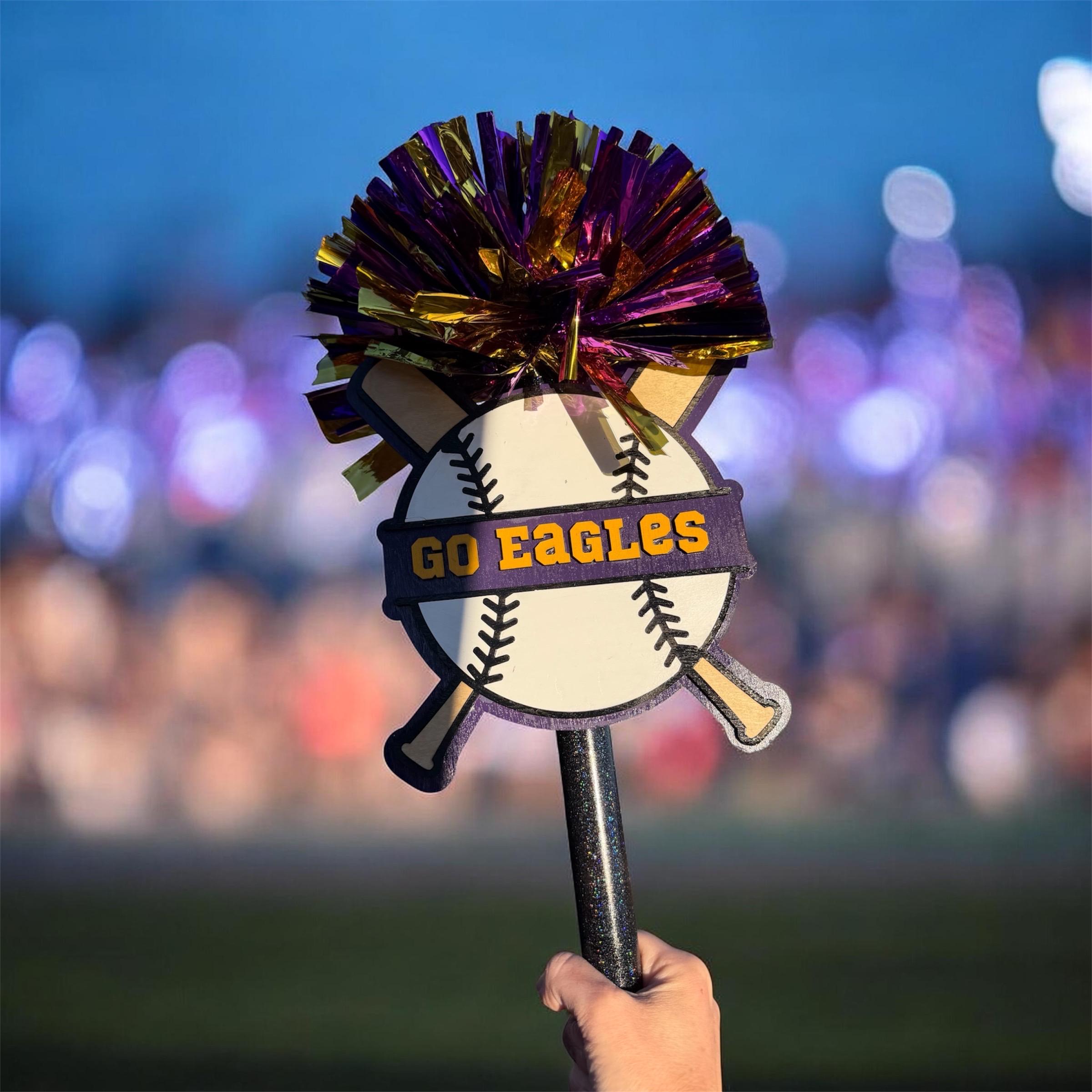 Custom Baseball Cheer Stick, Personalized Team Spirit Stick, Baseball ...