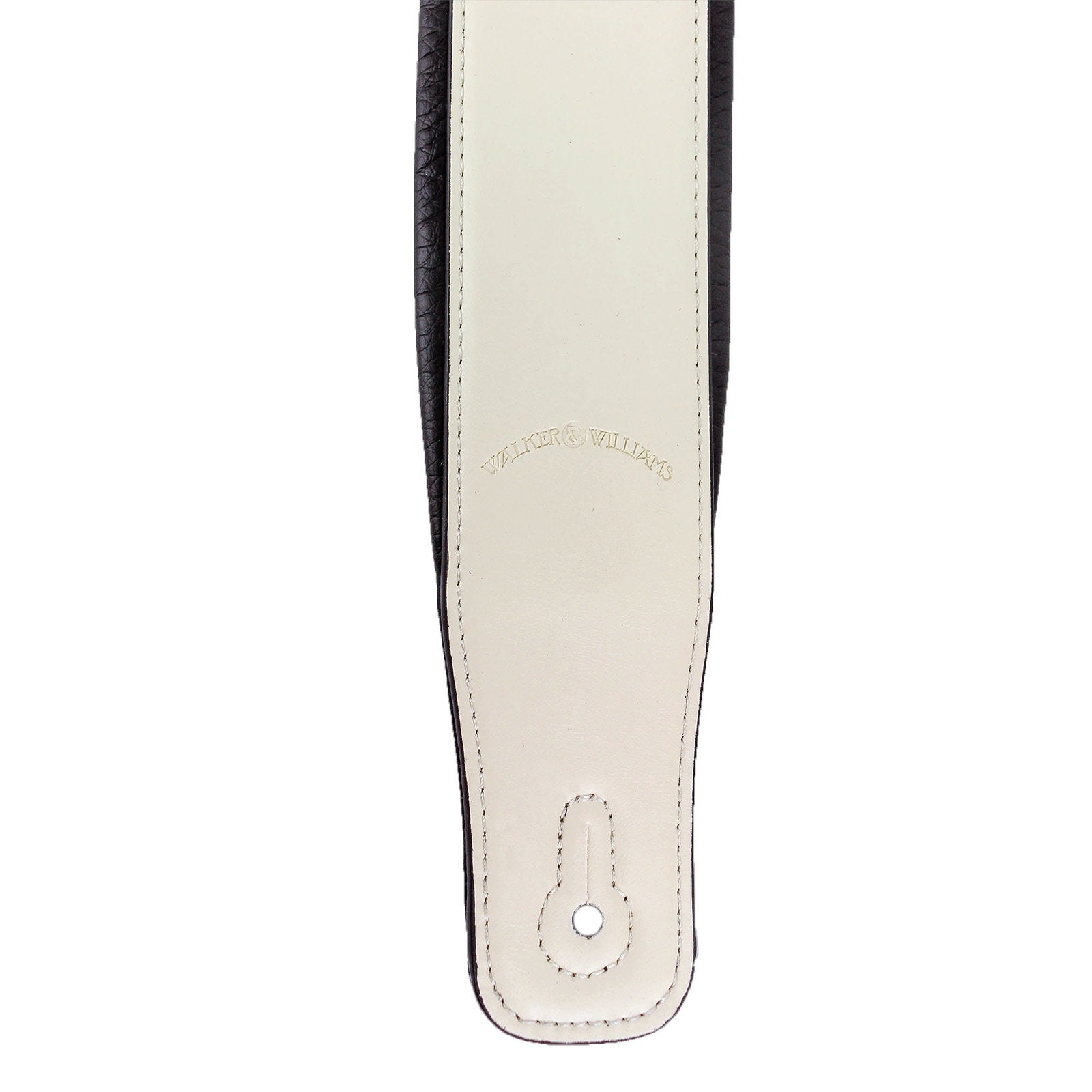 Eggshell Cream Natural Finish Padded Leather Guitar Strap Walker ...