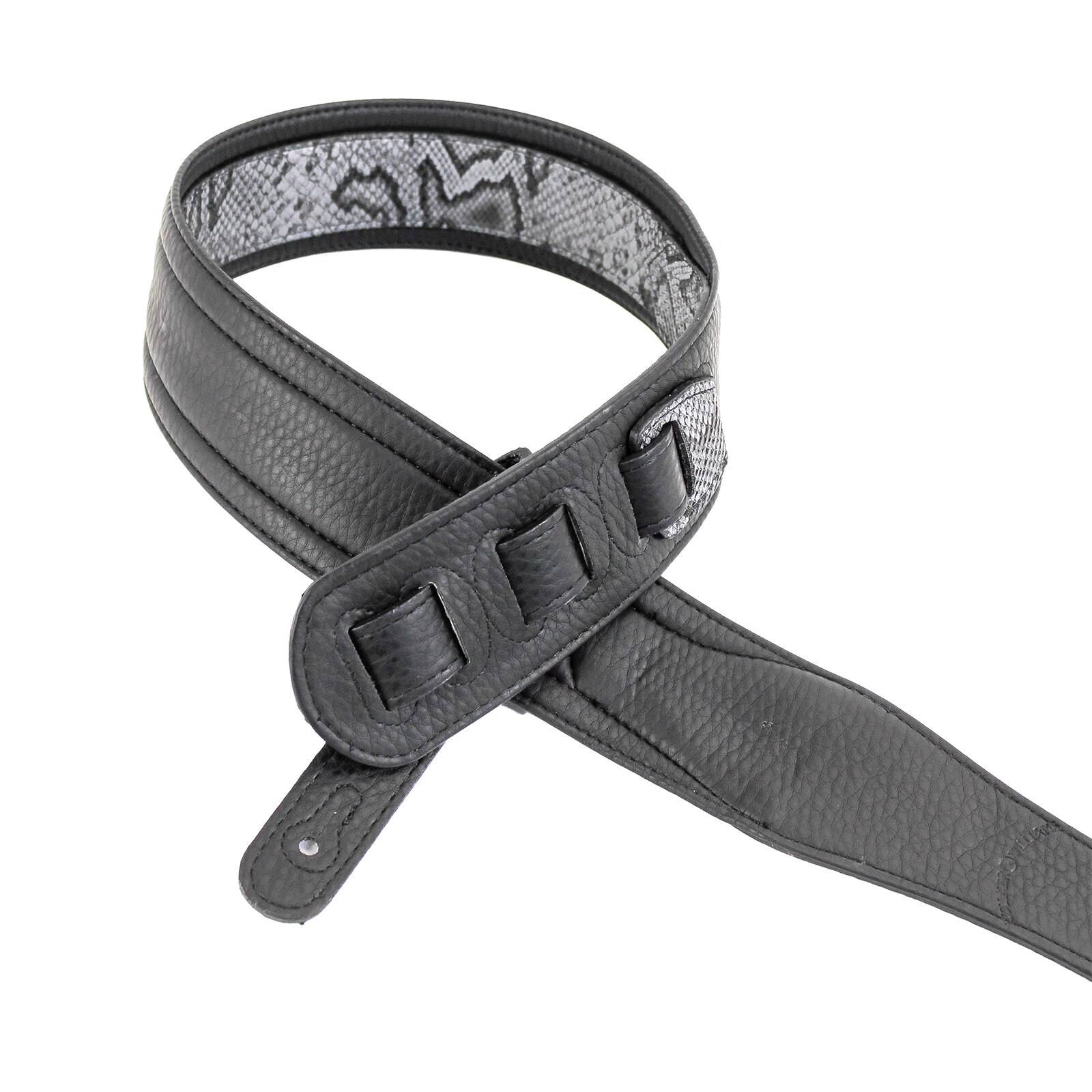 Grey Python Snake Pattern Padded Guitar Strap With Snakehead | Etsy