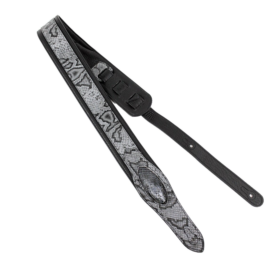 Grey Python Snake Pattern Padded Guitar Strap With Snakehead - Etsy Canada